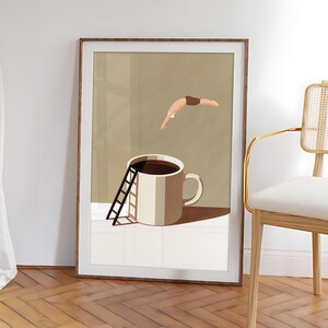 Coffee Diver Print, Good Morning Coffee Poster, Espresso Wall Art ...