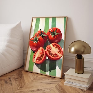 Tomato Wall Art, Trendy Tomato Poster, Vintage Food Art Print, Kitchen ...