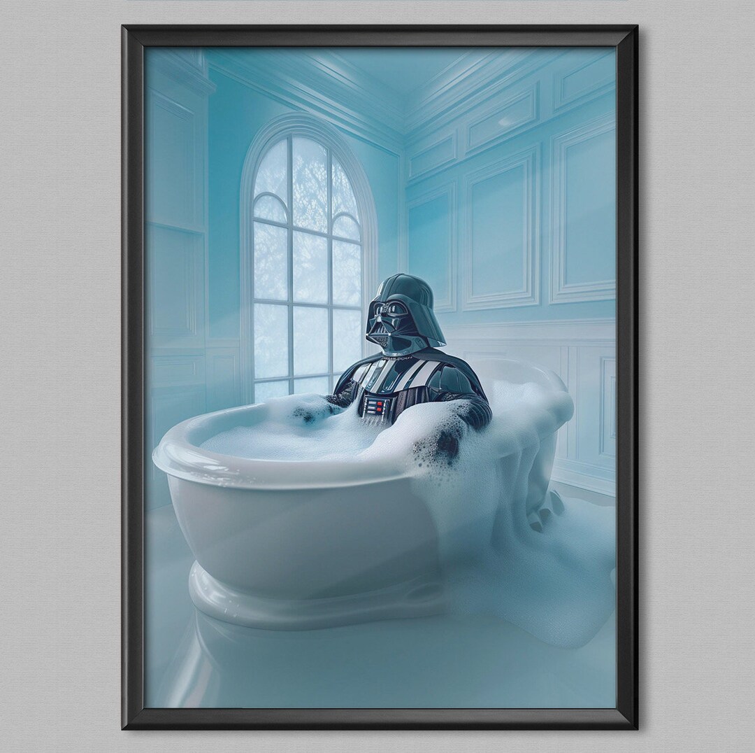 Darth Vader Bathroom Poster, Star Wars Art Prints, Bathroom Wall Decor ...