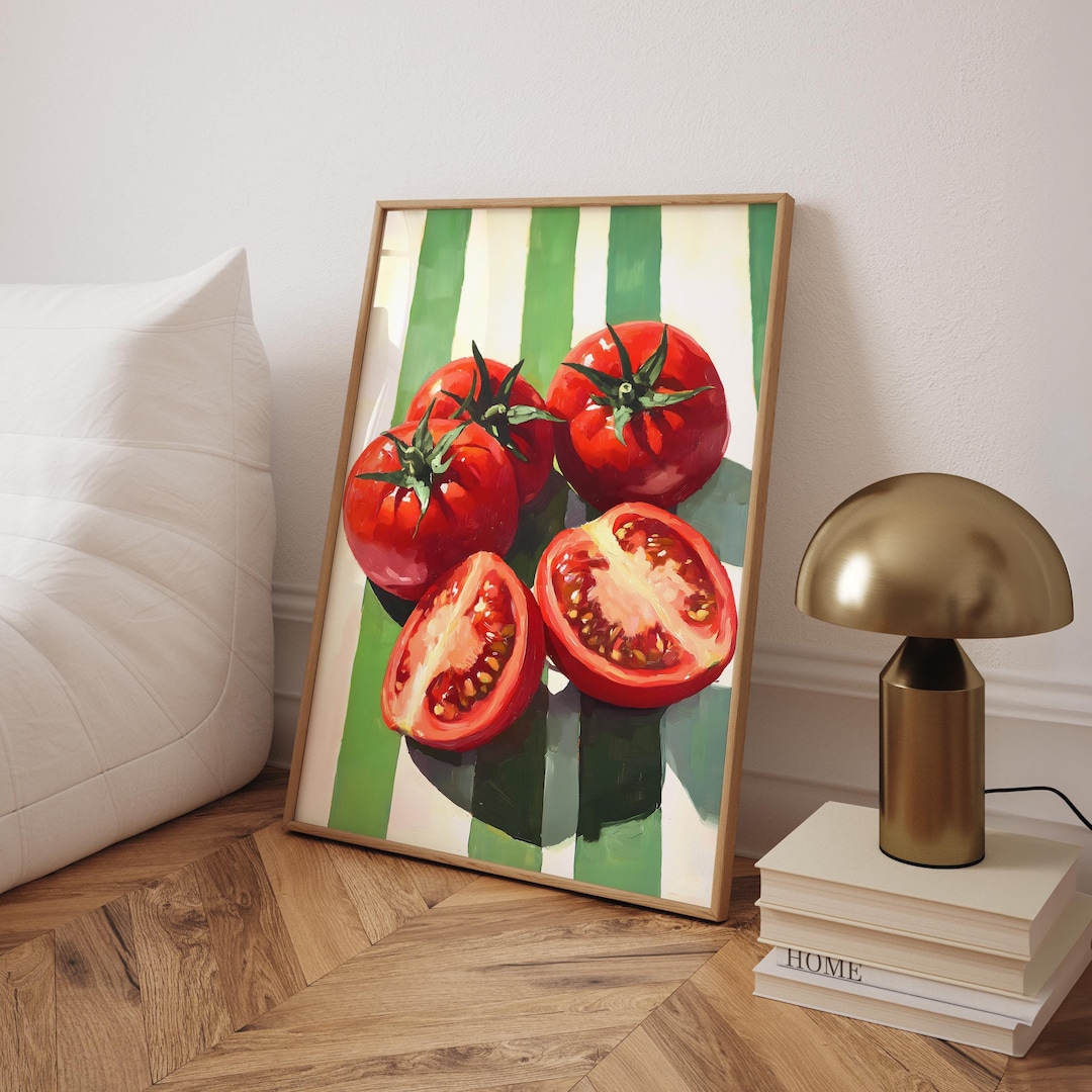 Tomato Wall Art, Trendy Tomato Poster, Vintage Food Art Print, Kitchen ...