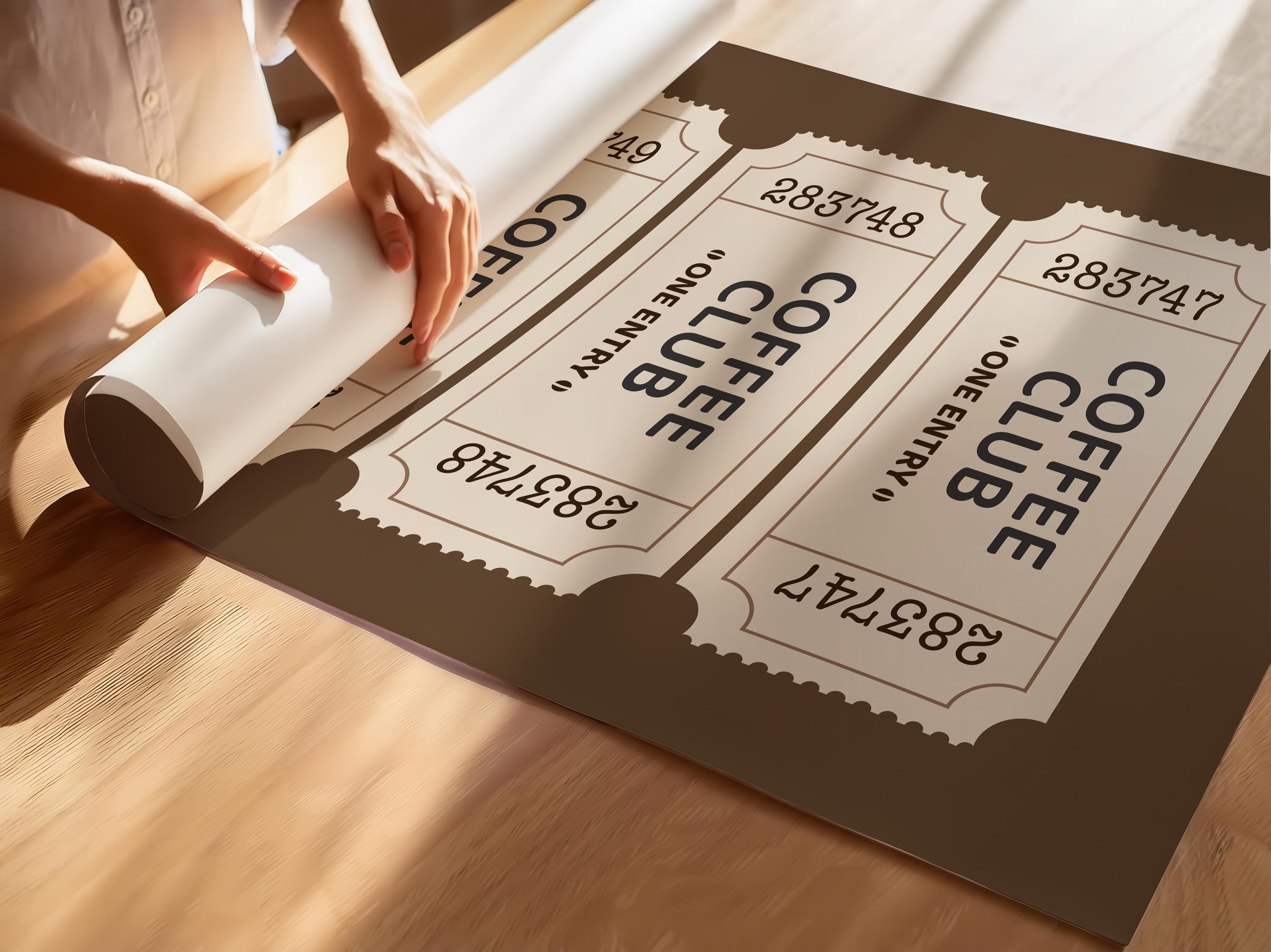 Coffee Club Ticket Print, Coffee Poster, Vintage Coffee Art, Coffee ...