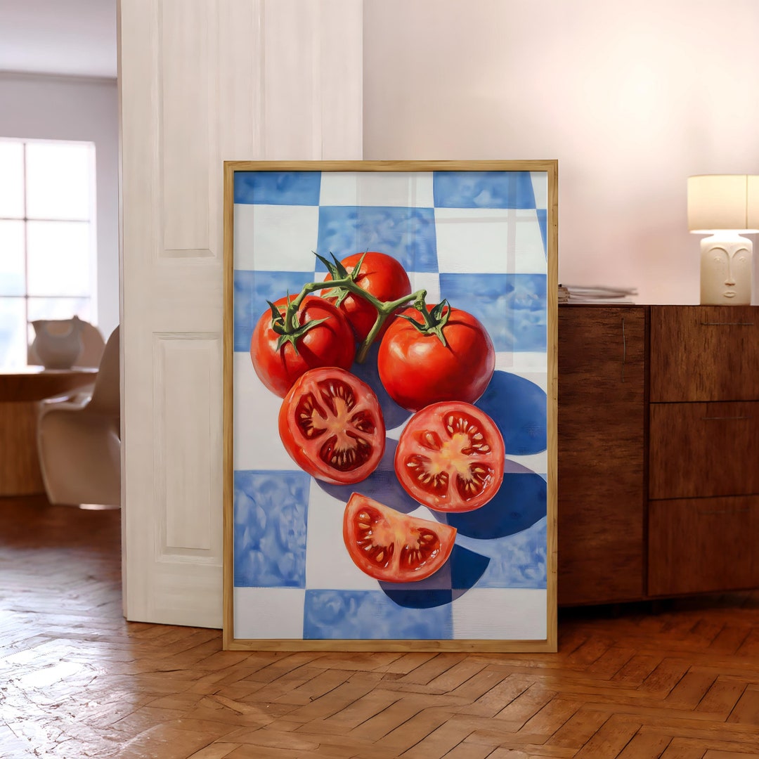 Tomato Wall Art, Trendy Tomato Poster, Vintage Food Art Print, Kitchen ...