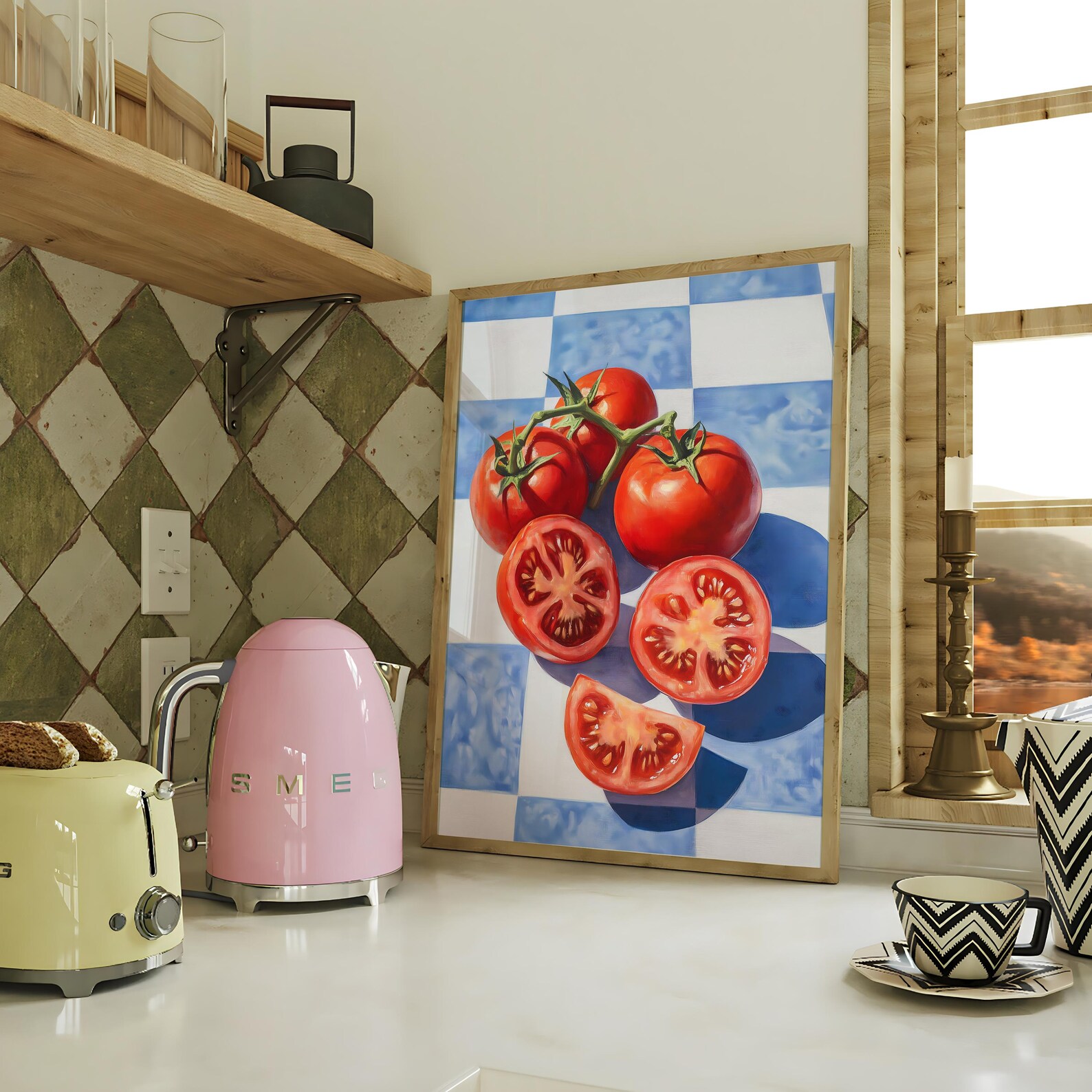 Tomato Wall Art, Trendy Tomato Poster, Vintage Food Art Print, Kitchen ...
