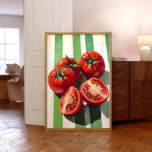Tomato Wall Art, Trendy Tomato Poster, Vintage Food Art Print, Kitchen ...
