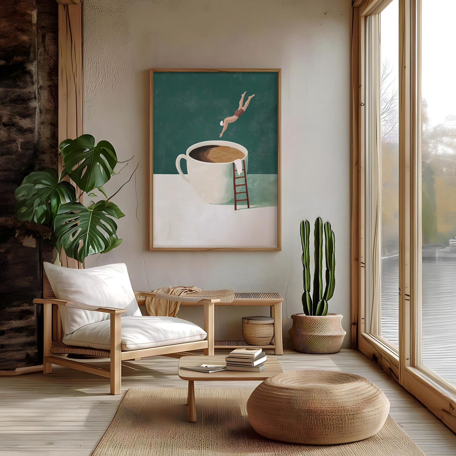 Coffee Diver Print, Good Morning Coffee Poster, Espresso Wall Art ...