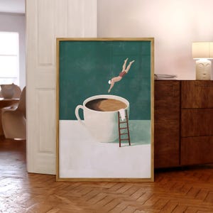 Coffee Diver Print, Good Morning Coffee Poster, Espresso Wall Art ...