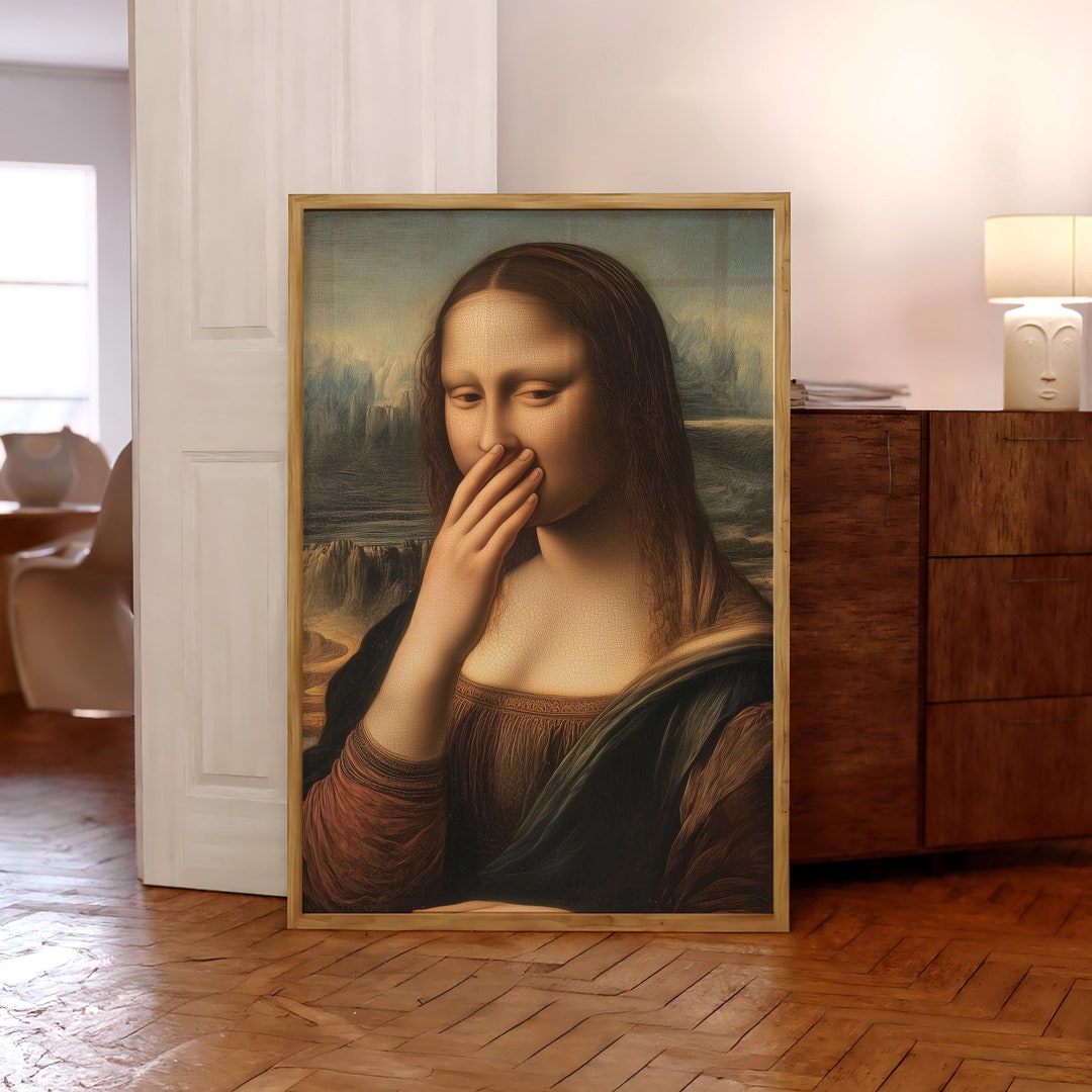 Mona Lisa Funny Bathroom Poster, Bad Smell Bathroom Poster, Toilet ...