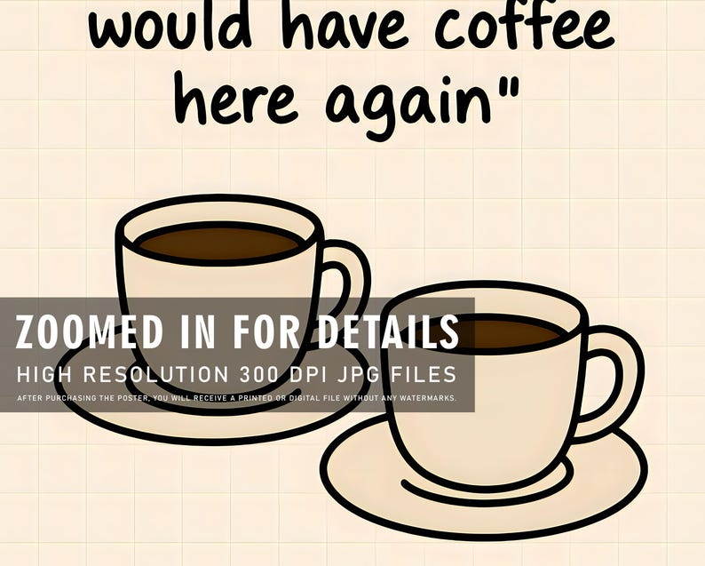 Barista Was Cute Poster, Coffee Bar Wall Art, Kitchen Coffee Print ...