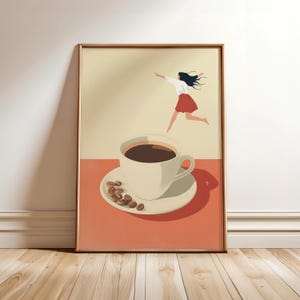 Set of 6 Coffee Poster, Coffee Diver Print, Morning Coffee Poster ...