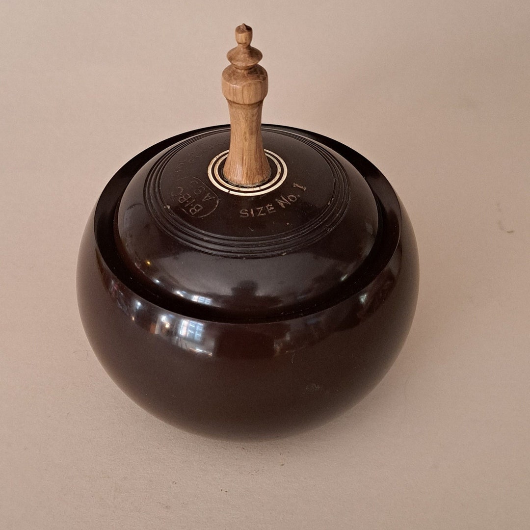 Lidded Lawn Bowl Lignum Pot With Oak Finial - Etsy