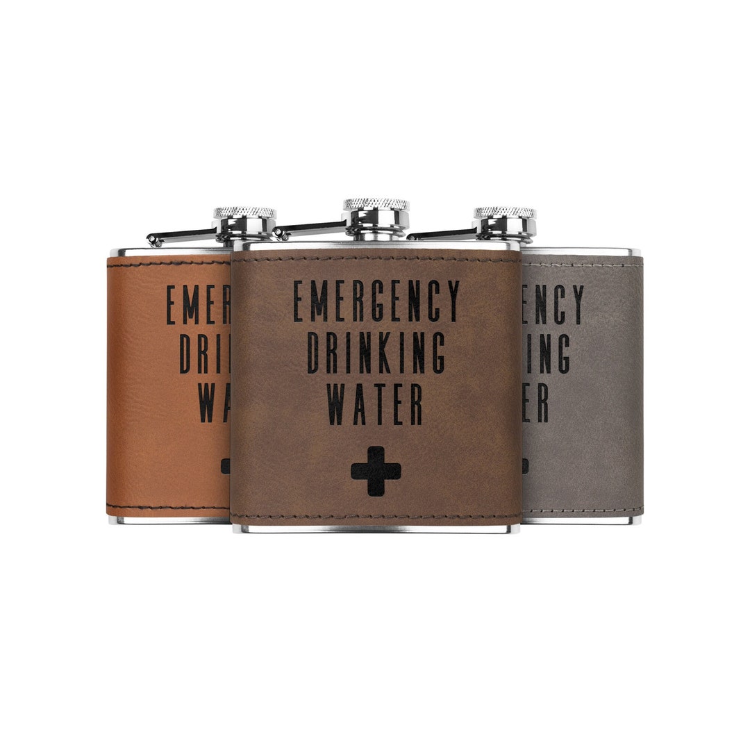 Emergency Drinking Water, Funny Snarky Gift for Whiskey, Vodka, Booze ...