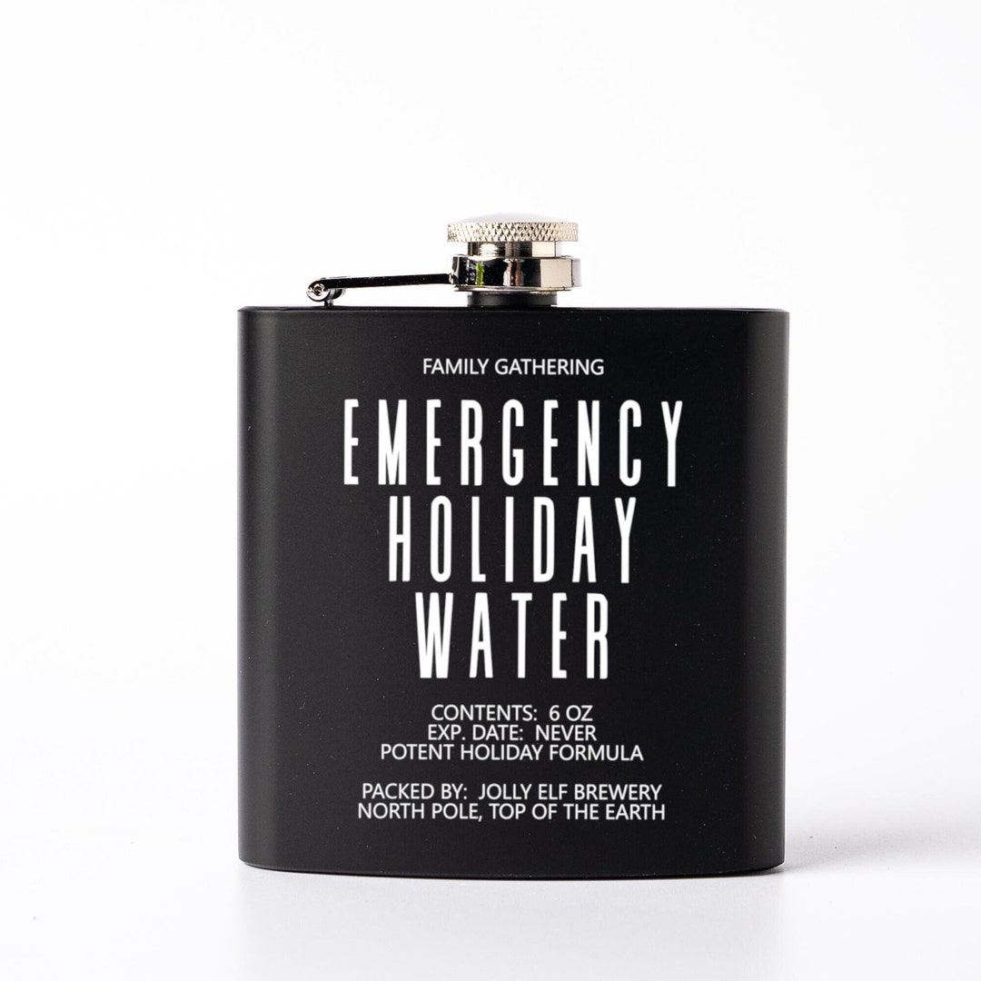 Emergency Drinking Water, Damn Fine Hip Flask, 6oz Stainless Steel ...