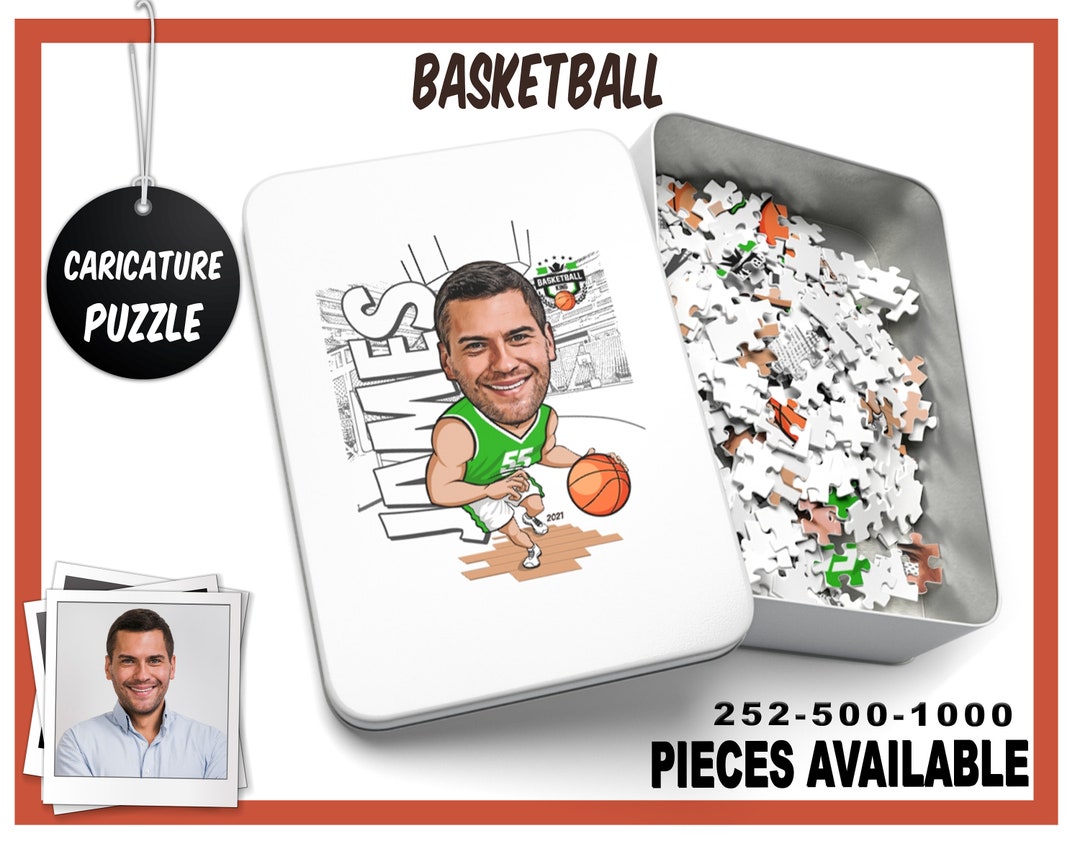 Personalized Basketball Caricature Puzzle, Custom Basketball Puzzle ...