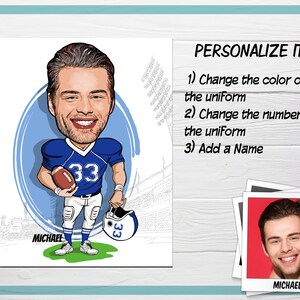 Personalized Football 2023 Calendar, Custom American Football Canvas ...