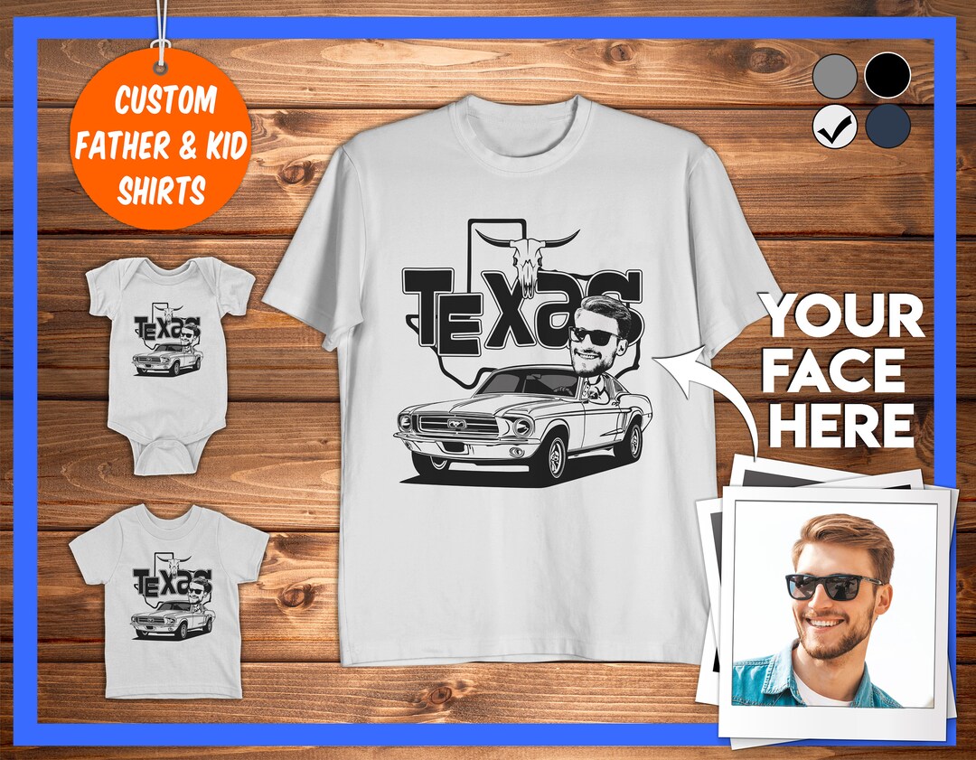 Custom Car Shirt for Him, Texas 67 Ford Mustang Fastback Unisex Tshirt ...