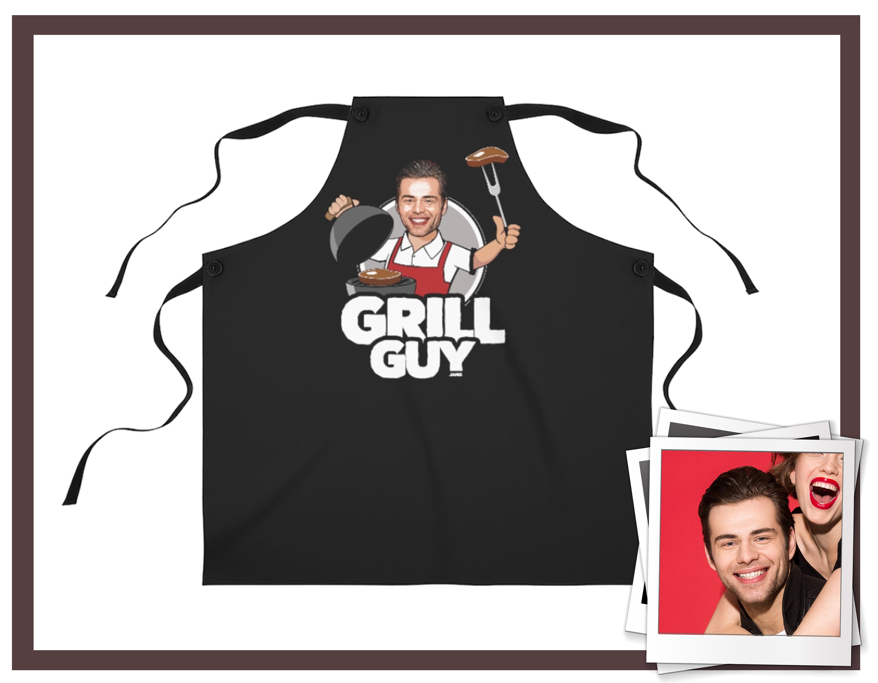 Personalized BBQ Apron Grill Guy Apron Custom Apron for Man - Etsy