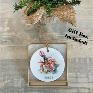 Lobster Ornament, Ocean Gifts, Christmas Ornament, Personalized ...