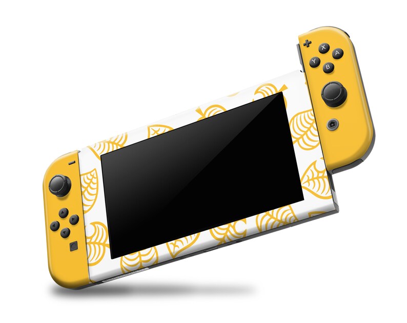 Yellow Leaves Pattern Nintendo Switch Vinyl Sticker Yellow - Etsy