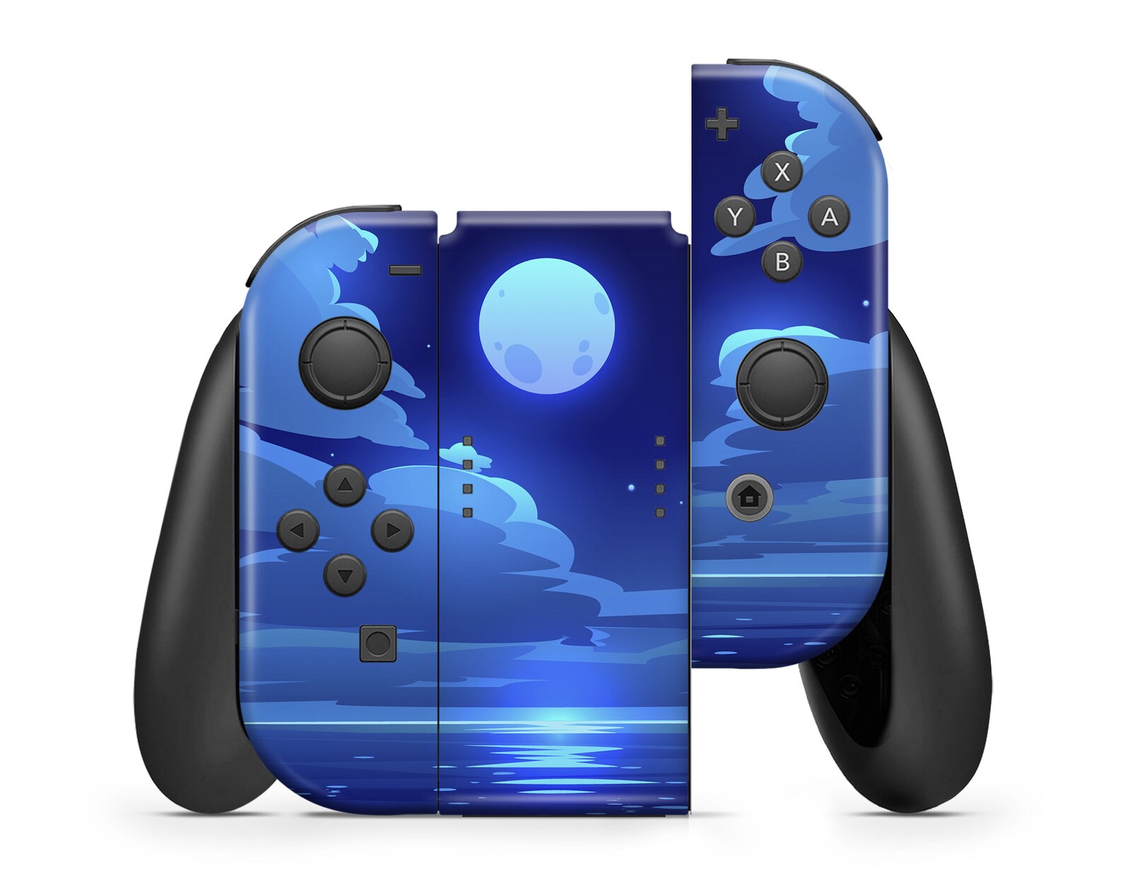 Deep Blue Night Nintendo Switch Skin Cloudy Pattern Joy Cons - Etsy