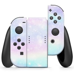 Colorful Rainbow Nintendo Switch Vinyl Sticker Violet Sparkles Joy Cons ...