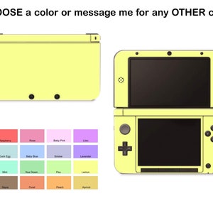 Solid Pastel Colors Nintendo 3DS XL Skin Custom Multi-color Gamers ...