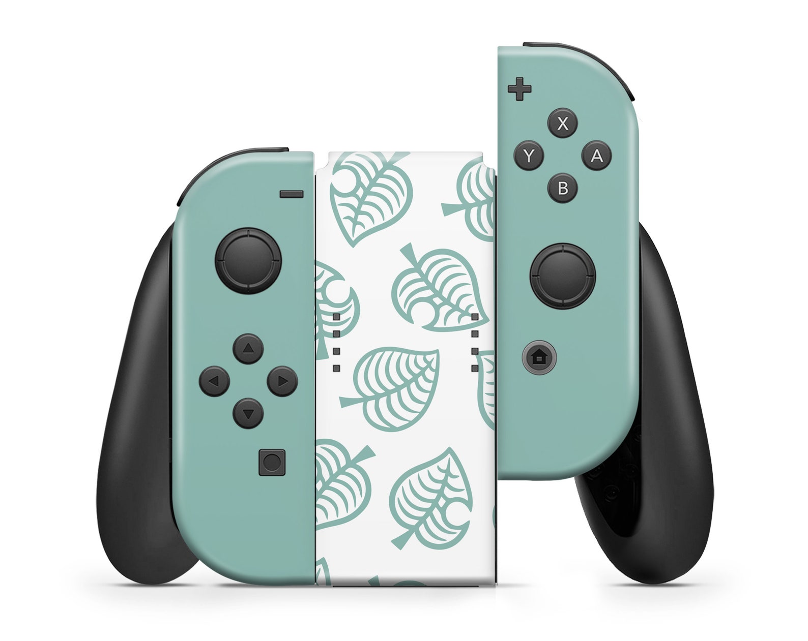 Green Leaves Pattern Nintendo Switch Vinyl Sticker Turquoise | Etsy