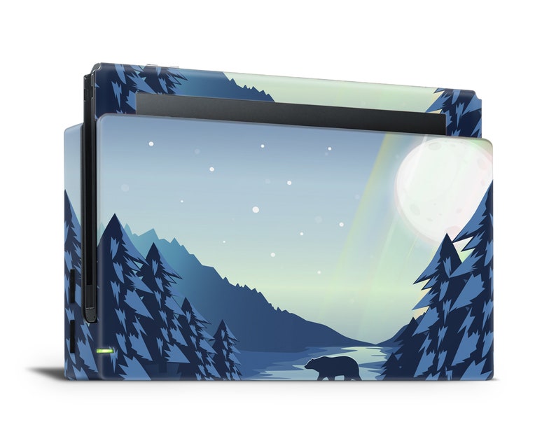 Blue Moonlight Night Nintendo Switch Skin Mountains Landscape - Etsy