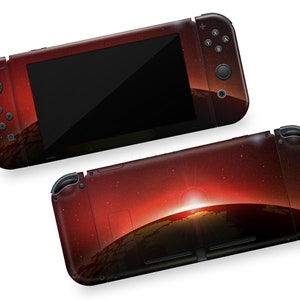 Space Sunrise Nintendo Switch Vinyl Red Planets Skin Red Space Pattern ...