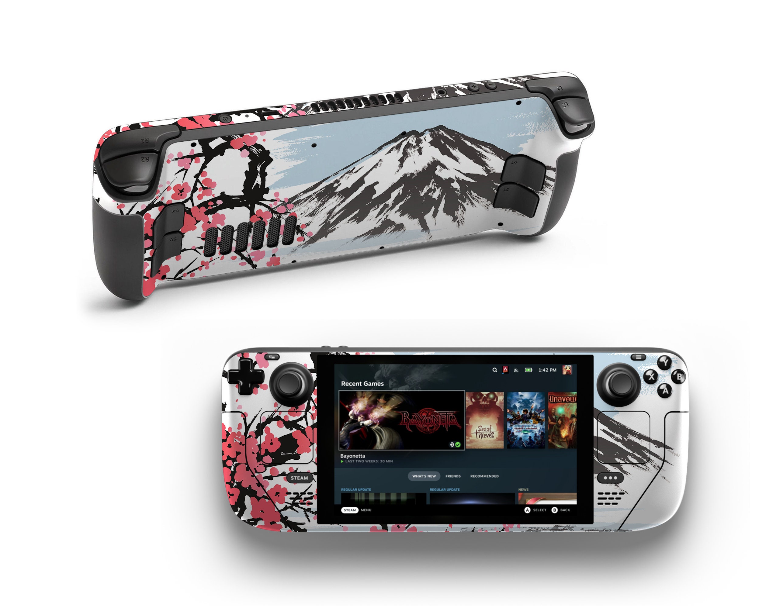 Japan Sakura Pattern Steam Deck Vinyl Skin Valve Mountains - Etsy Canada