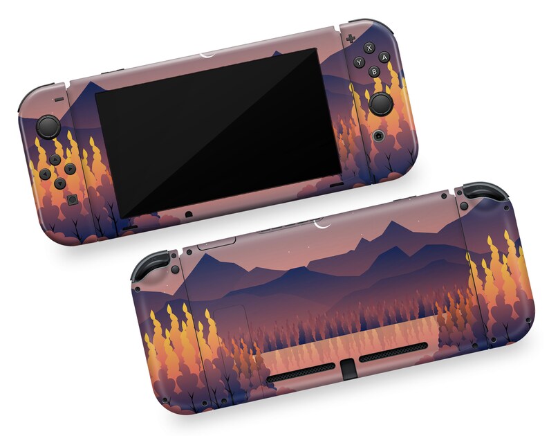 Starlight Violet Night Nintendo Switch Skin Mountains - Etsy