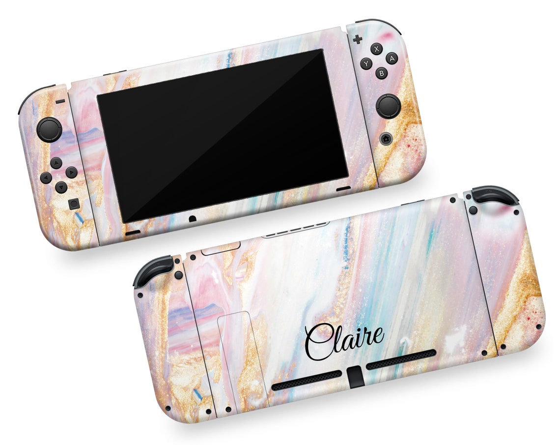Custom Name Colorful Rainbow Nintendo Switch Vinyl Skin Violet - Etsy