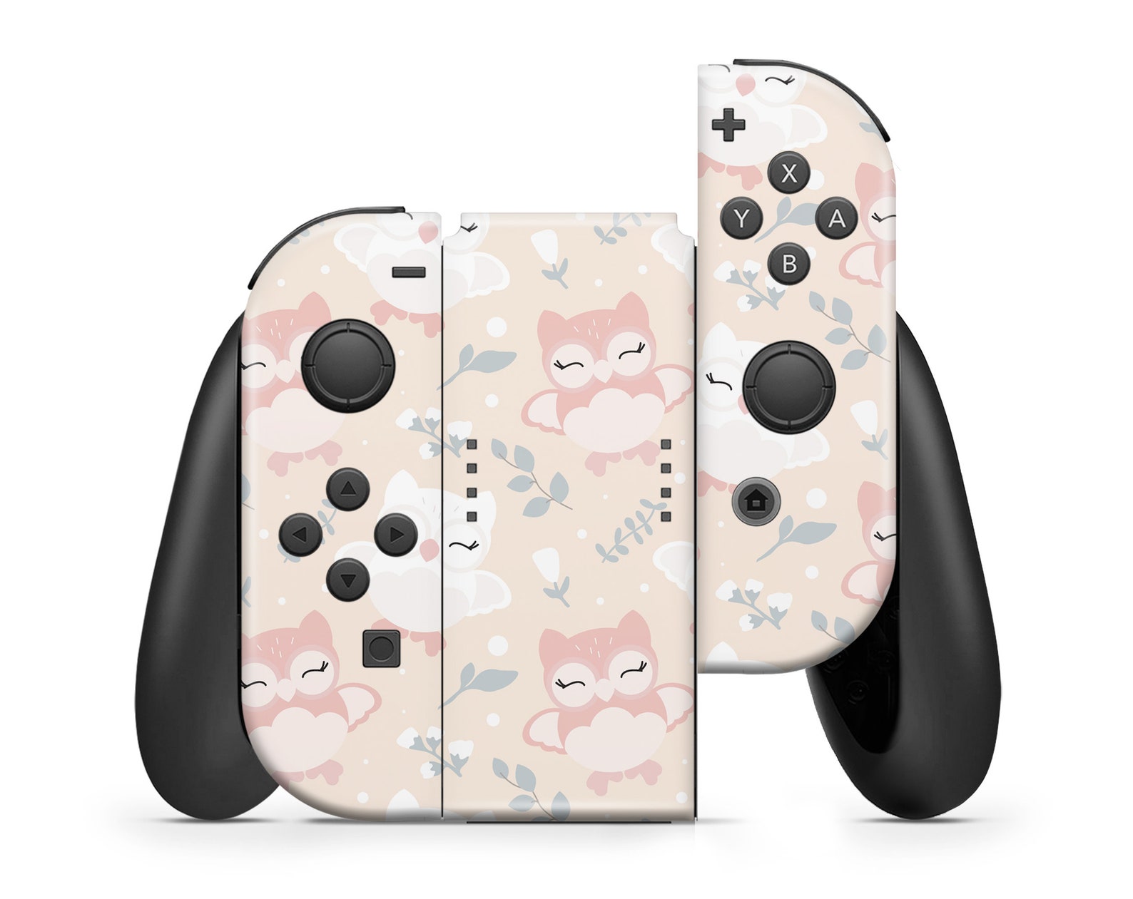 Pastel Pink Cute Owl Pattern Nintendo Switch Vinyl Sticker | Etsy