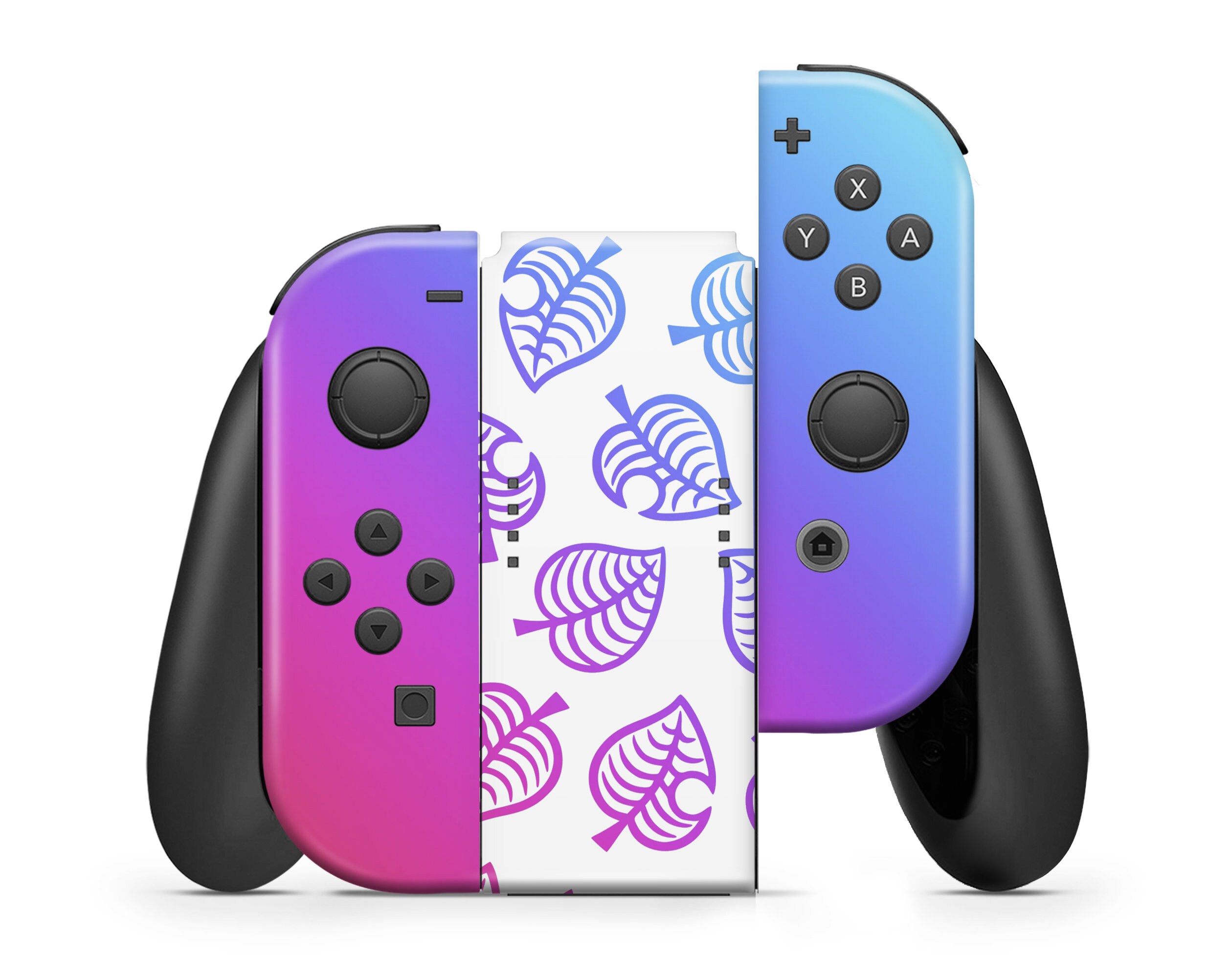 Rainbow Leaves Pattern Nintendo Switch Vinyl Sticker Gradient | Etsy
