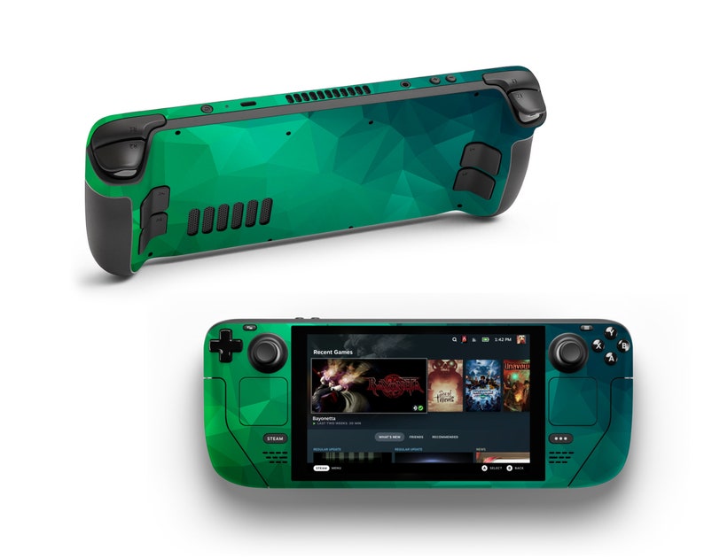 Green Low Poly Pattern Steam Deck Vinyl Skin Polygon Gaming - Etsy