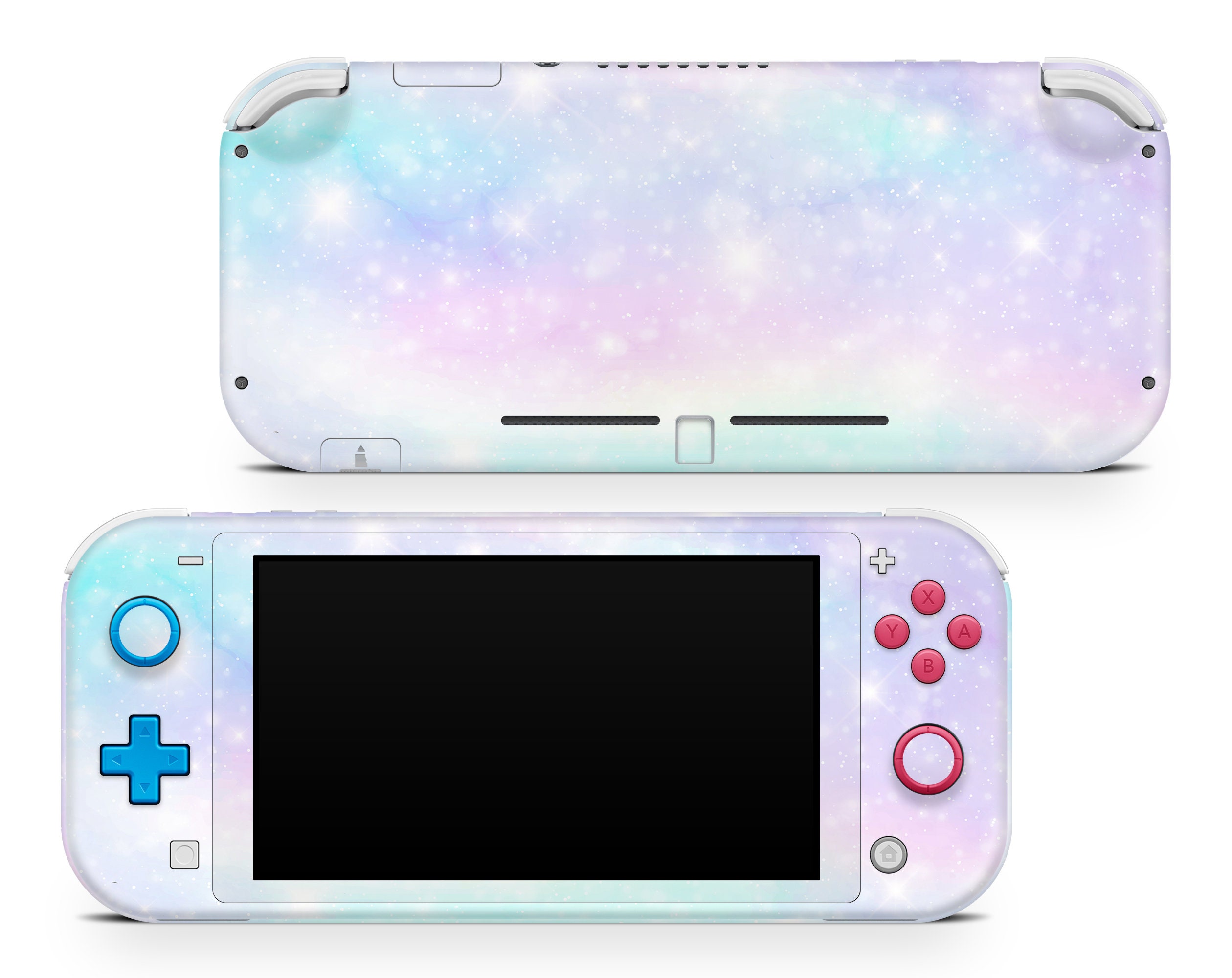 Light Violet Marble Pattern Nintendo Switch Lite Vinyl Skin Blue ...