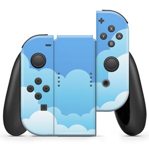 Light Blue Sky Nintendo Switch Vinyl Skin Cartoon Clouds Gamers Joy ...