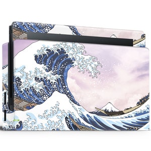 Cartoon Ocean Wave Nintendo Switch Skin Violet Clouds Sky Gamers ...