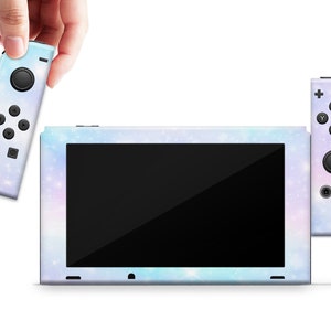 Colorful Rainbow Nintendo Switch Vinyl Sticker Violet Sparkles Joy Cons ...