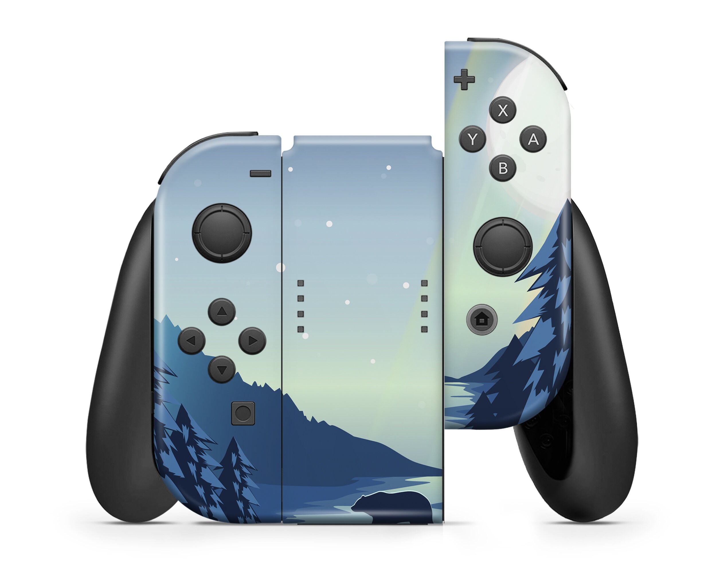 Blue Moonlight Night Nintendo Switch Skin Mountains Landscape - Etsy