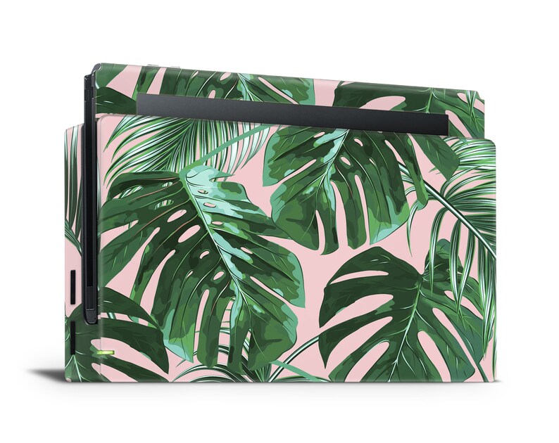 Green Palm Leaves Nintendo Switch Vinyl Skin Leaves Pattern | Etsy