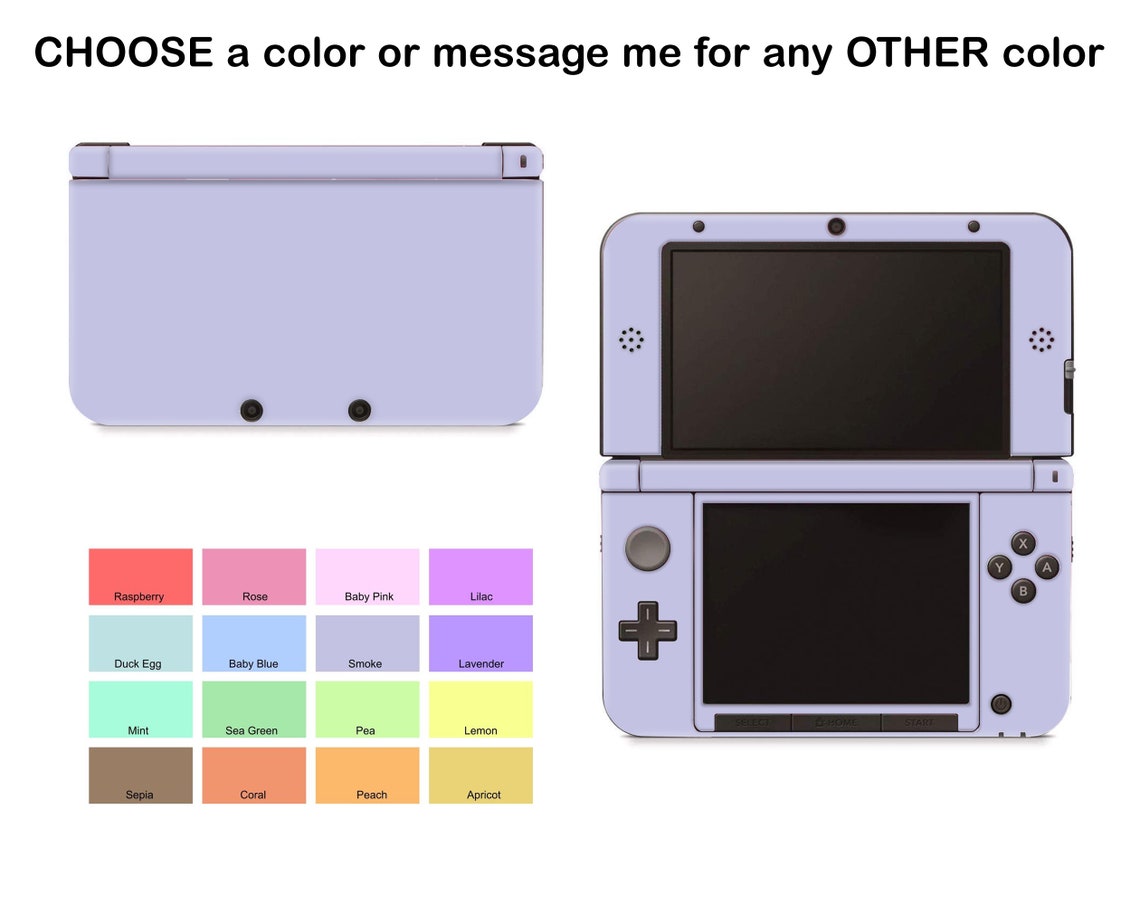 Solid Pastel Colors Nintendo 3DS XL Skin Custom Multi-color | Etsy