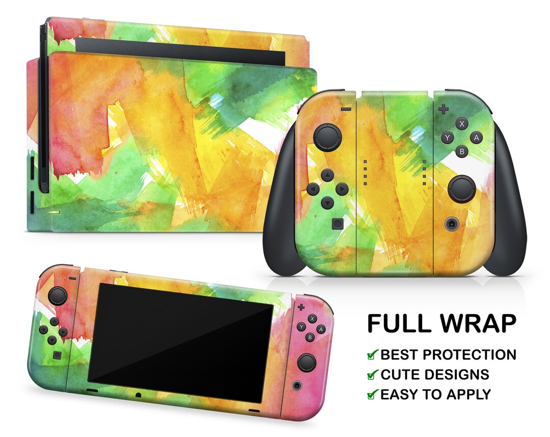 Acrylic Painting Nintendo Switch Vinyl Sticker Colorful Liquid - Etsy