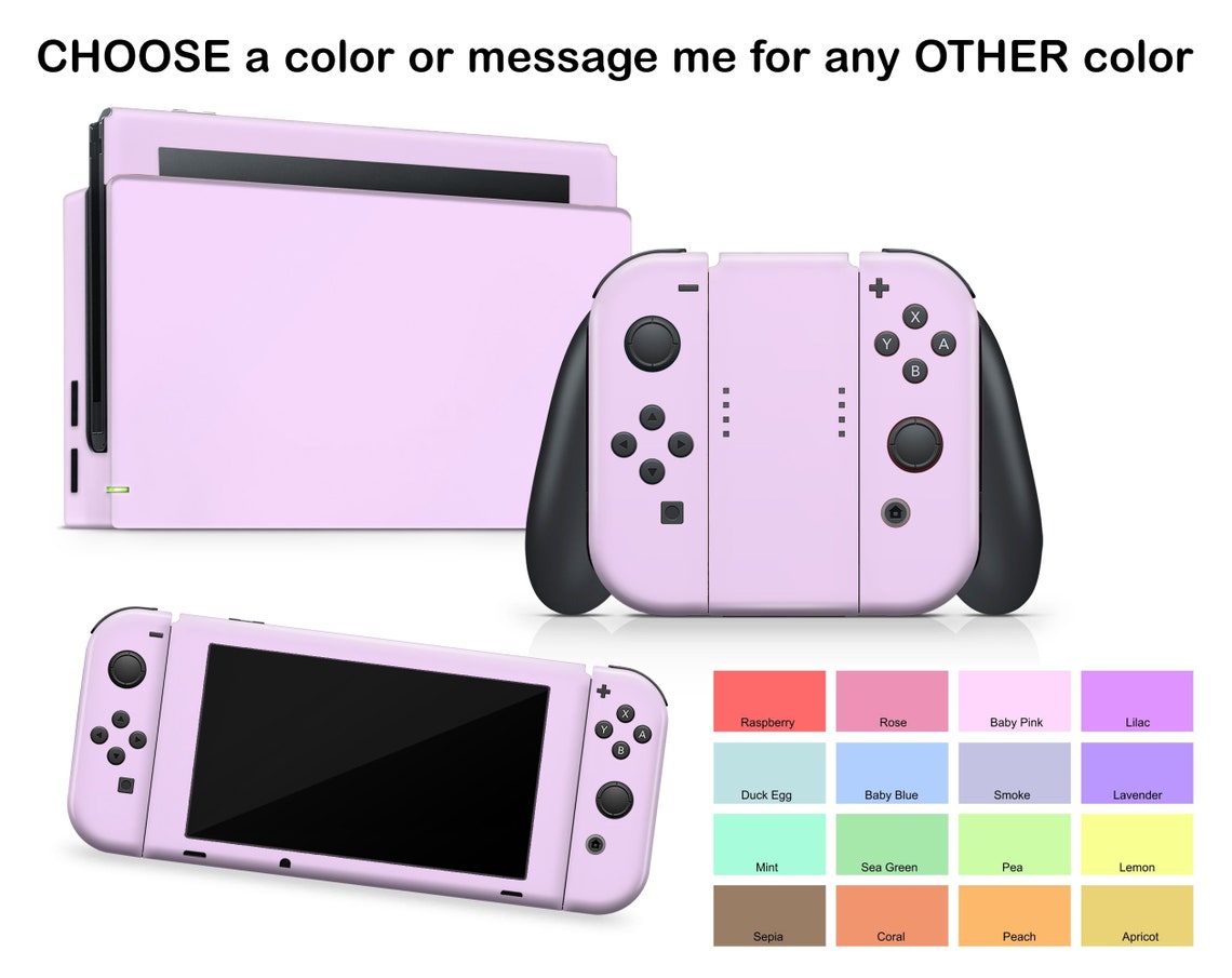 Solid Pastel Colors Nintendo Switch Skin Custom Multi-color | Etsy