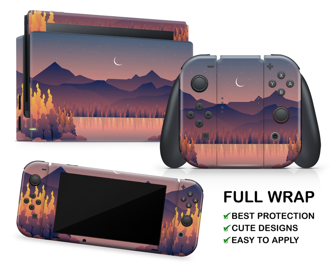 Starlight Violet Night Nintendo Switch Skin Mountains - Etsy