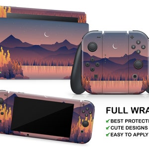 Starlight Violet Night Nintendo Switch Skin Mountains - Etsy