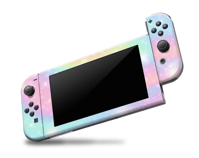 Colorful Rainbow Nintendo Switch Vinyl Sticker Violet Sparkles - Etsy