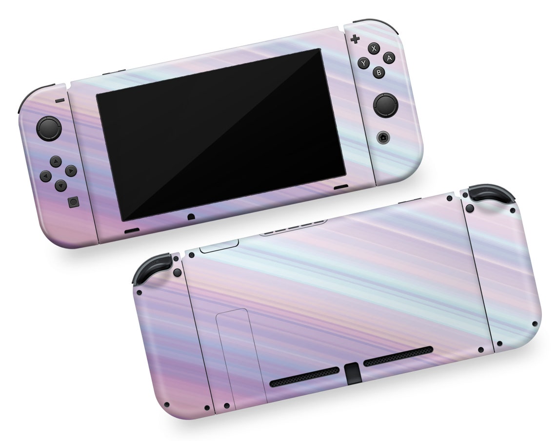 Colorful Rainbow Stripes Nintendo Switch Vinyl Sticker Violet - Etsy