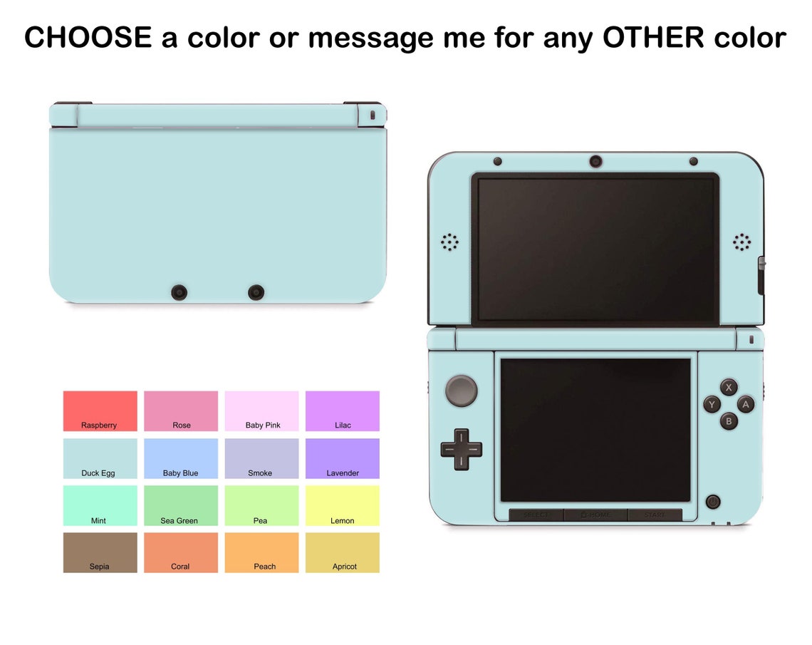Solid Pastel Colors Nintendo 3DS XL Skin Custom Multi-color | Etsy