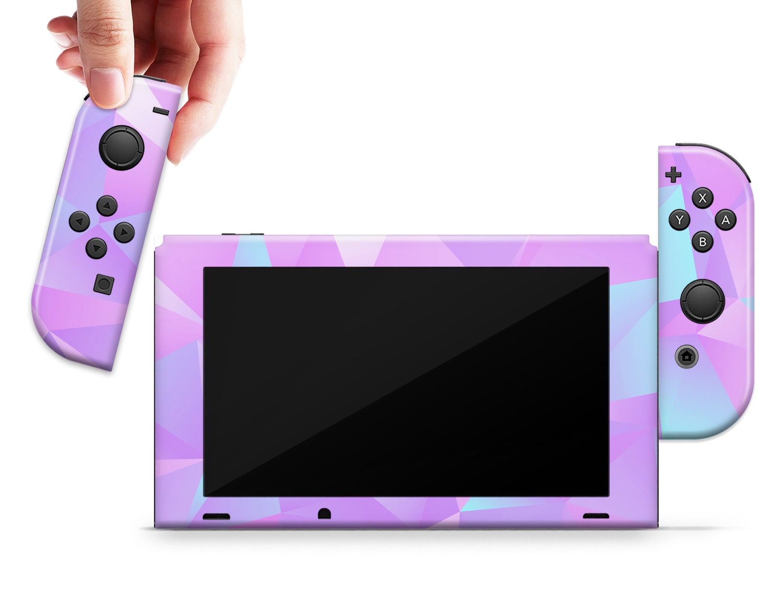 Colorful Rainbow Nintendo Switch Vinyl Sticker Violet | Etsy