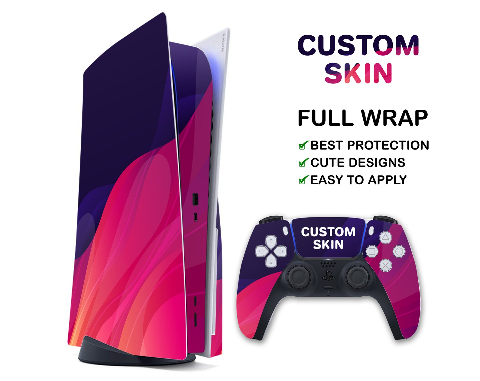 CUSTOM Skin PS5 Playstation 4 Personalized Image Skin PS5 Etsy